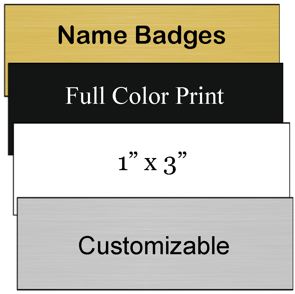 1"x3" Name Badge (Full Color Print) - DRTC Awards