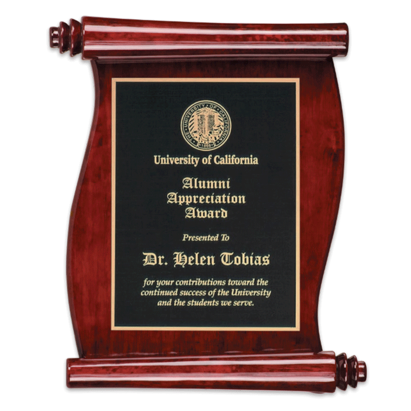 Piano Finish Rosewood Scroll - DRTC Awards