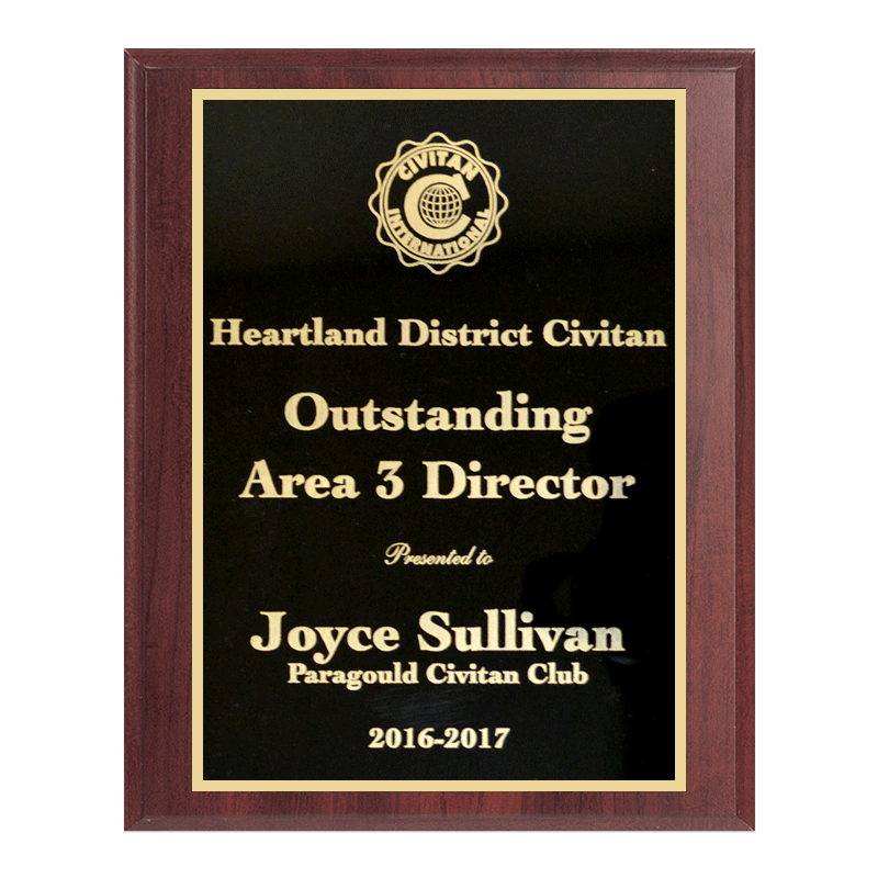 Simulated Cherry Plaque - DRTC Awards